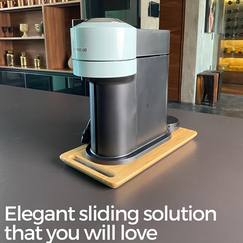 Ibyx Elegant Sliding Tray for Your Coffee Maker & Heavy Kitchen Appliances - Sturdy, Slides Easily from Under The Cabinet (Brown, 7.5βW x 14.5βD)