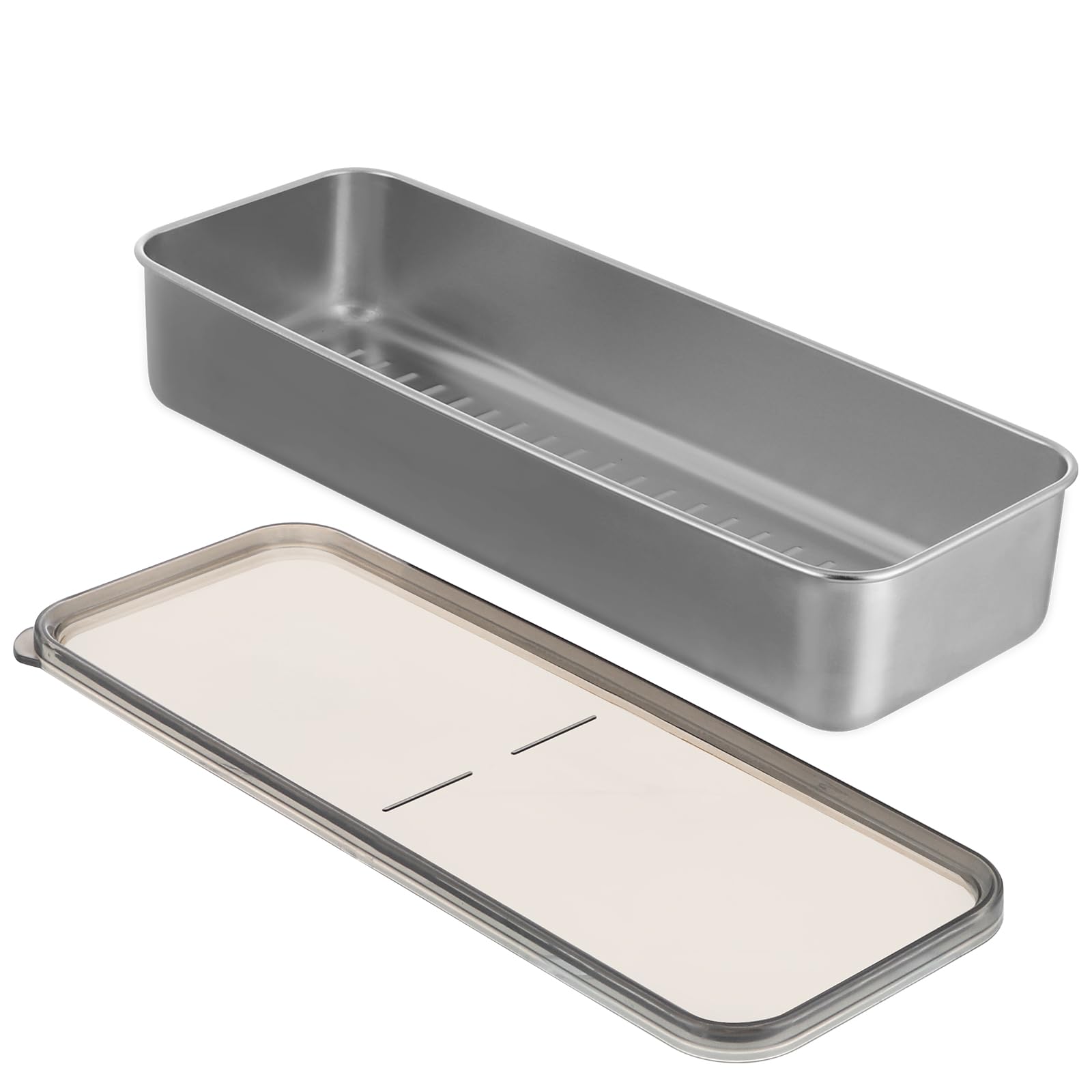 Sanbege 2 Pcs Bacon Containers with Airtight Lids, 304 Stainless Steel Deli Meat Keeper, Stackable Food Storage Boxes for Refrigerator, Saving Lunch Ham, Spaghetti, Asparagus, Celery