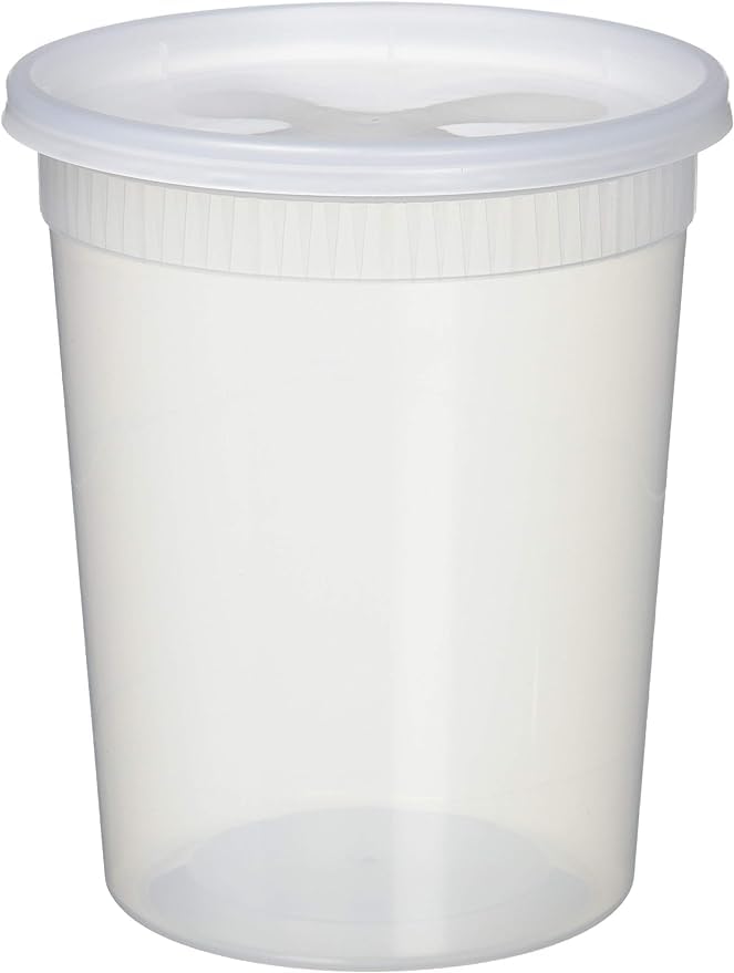 BaydenB 32 oz Deli Containers with Lids | Food-Grade Plastic, Microwave and Freezer Safe, Stackable, Leak-Proof, and Versatile for Meal Prep, Leftovers, and Takeout Storage (15)