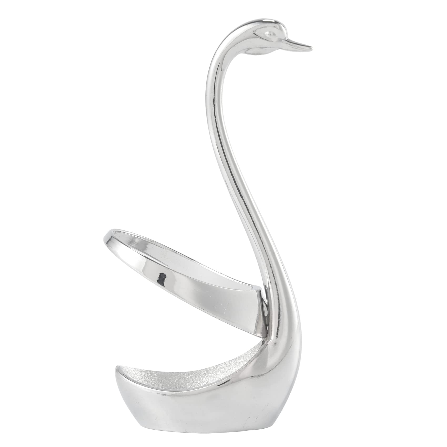 Limnyves Steel Fork & Spoon Holder, Decoration Tableware Set Kitchen Tools Swan Holder Cutlery Holder,Best Gift for Valentine's Day/Wedding, Silver