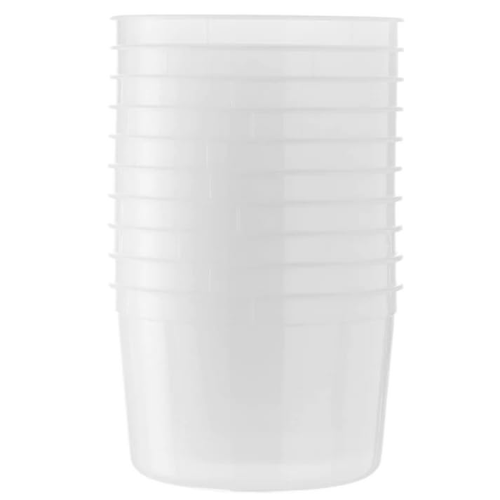 VeZee Heavyweight - 64oz - Clear Disposable Round Food Storage Deli Containers with Lids To-Go For Thanksgiving, Microwavable, Leak Proof, BPA-free : Set of 50