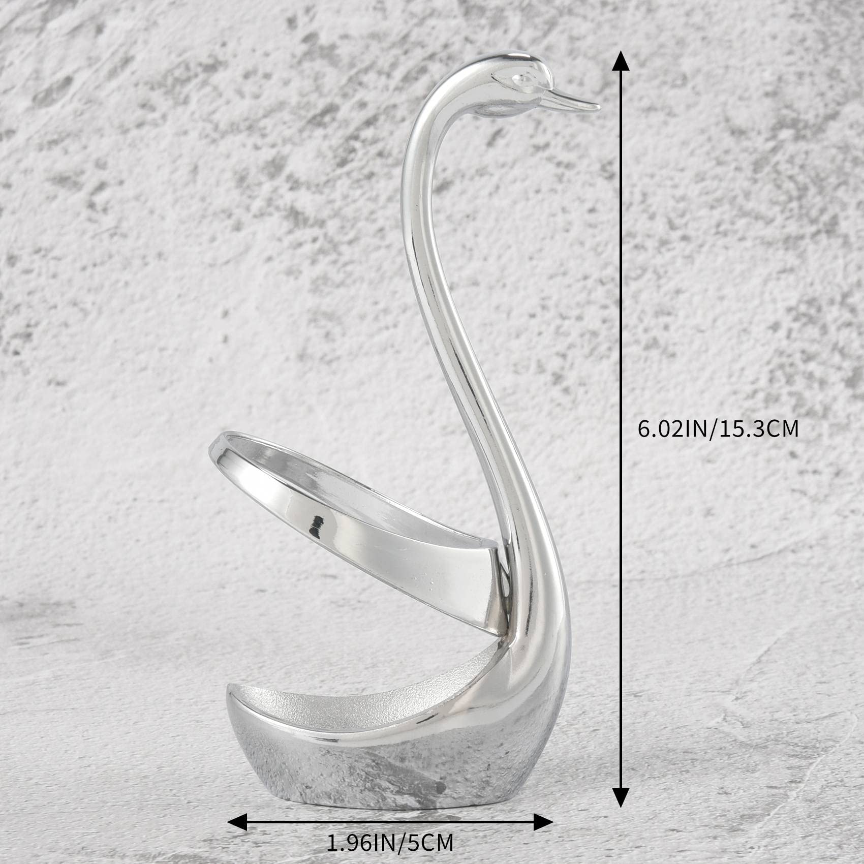 Limnyves Steel Fork & Spoon Holder, Decoration Tableware Set Kitchen Tools Swan Holder Cutlery Holder,Best Gift for Valentine's Day/Wedding, Silver