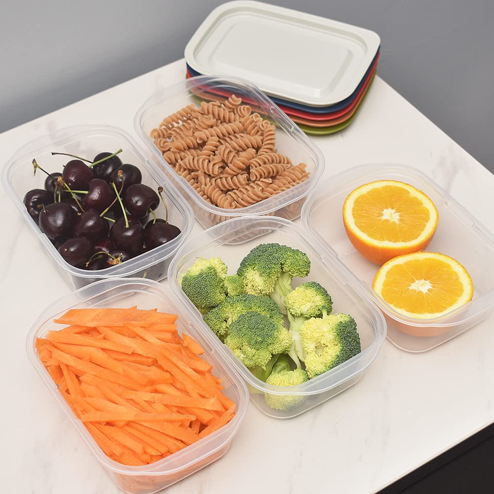 Cozihom Food Storage Containers with Lids, BPA-Free Meal Prep Storage Box, Reusable, Stackable, with Lids and Steam Vent, Microwave & Dishwasher Safe, 13Oz/400ml, Set of 5