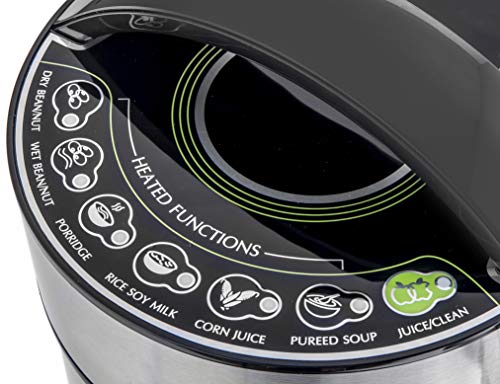 Idavee Brand - IAE15-1.9 Liter Automatic Hot Soy Milk (Almond, Rice, Quinoa Milk) Soup, Porridge & Cold Juice Maker - 2 Layer Stainless Steel - Recipe Booklet