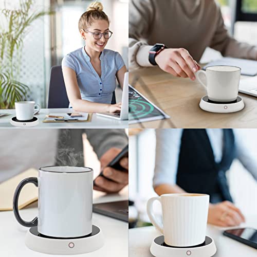 Coffee Mug Warmer, Electric Coffee Warmers for Office Desk, Candle Warmers with 2 Temperature Settings & Gravity Switch Auto On/Off, Warming & Heating Coffee, Milk, Beverage, Tea and Hot Chocolate