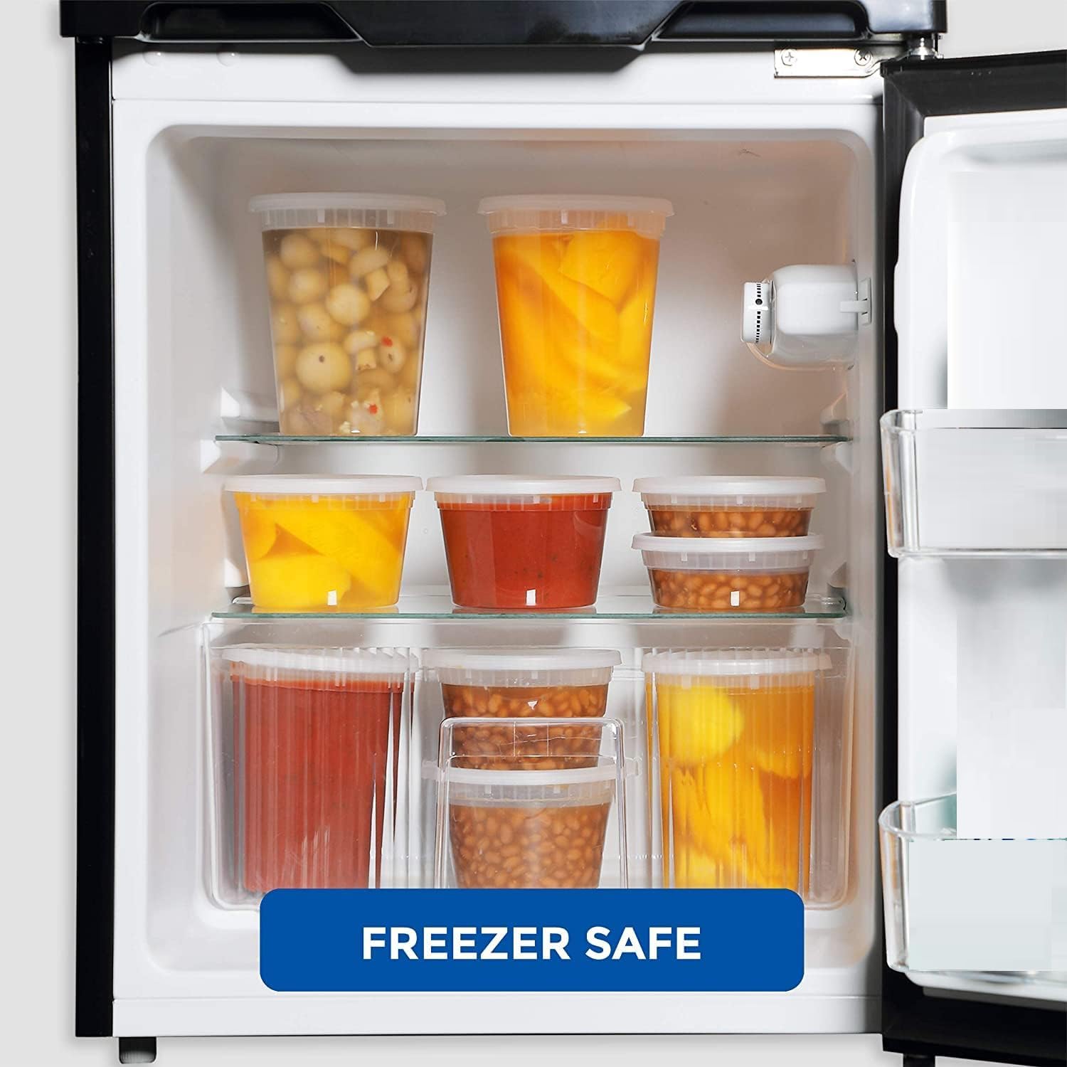 VeZee Heavy Duty Deli Containers with Lids 32oz - Leakproof Disposable Food Storage Cups - Takeout Microwaveable Food Storage Containers Container – Set of 240