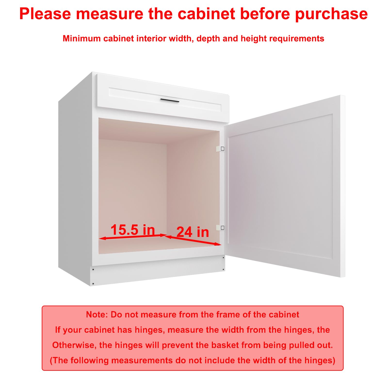 Sikarou Pull Out Cabinet Drawer Organizer, 14”W x 21”D - Requires At Least 15 Cabinet Opening, Heavy Duty Slide Out Shelves, Sliding Drawer Storage for Kitchen, Bathroom, Chrome Finish
