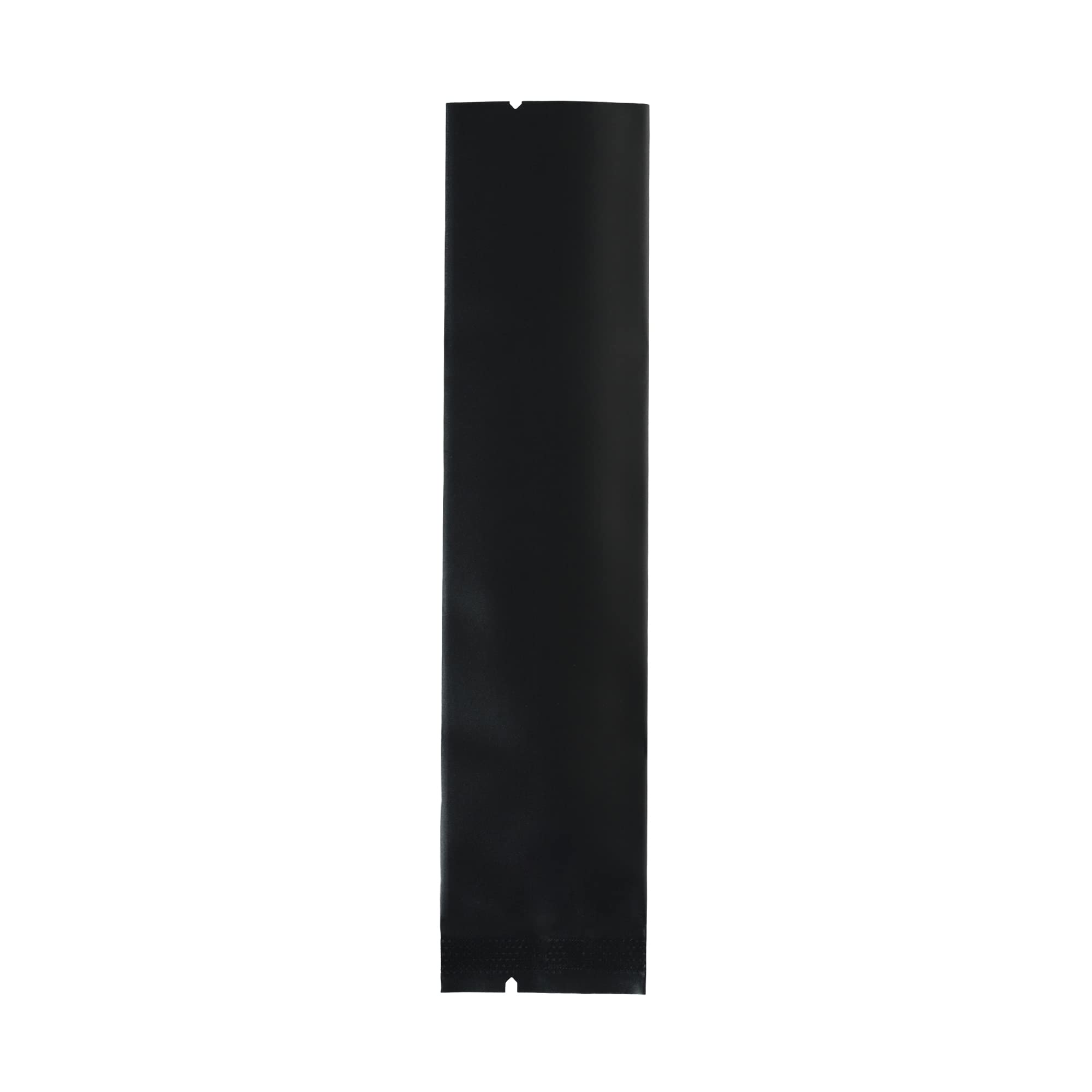 QQ Studio® Pack of 100 Heat Sealable Food Storage Drink Mix Stick Pouches with Tear Notch for Kitchen, Organizing (1.25" x 5", Black)