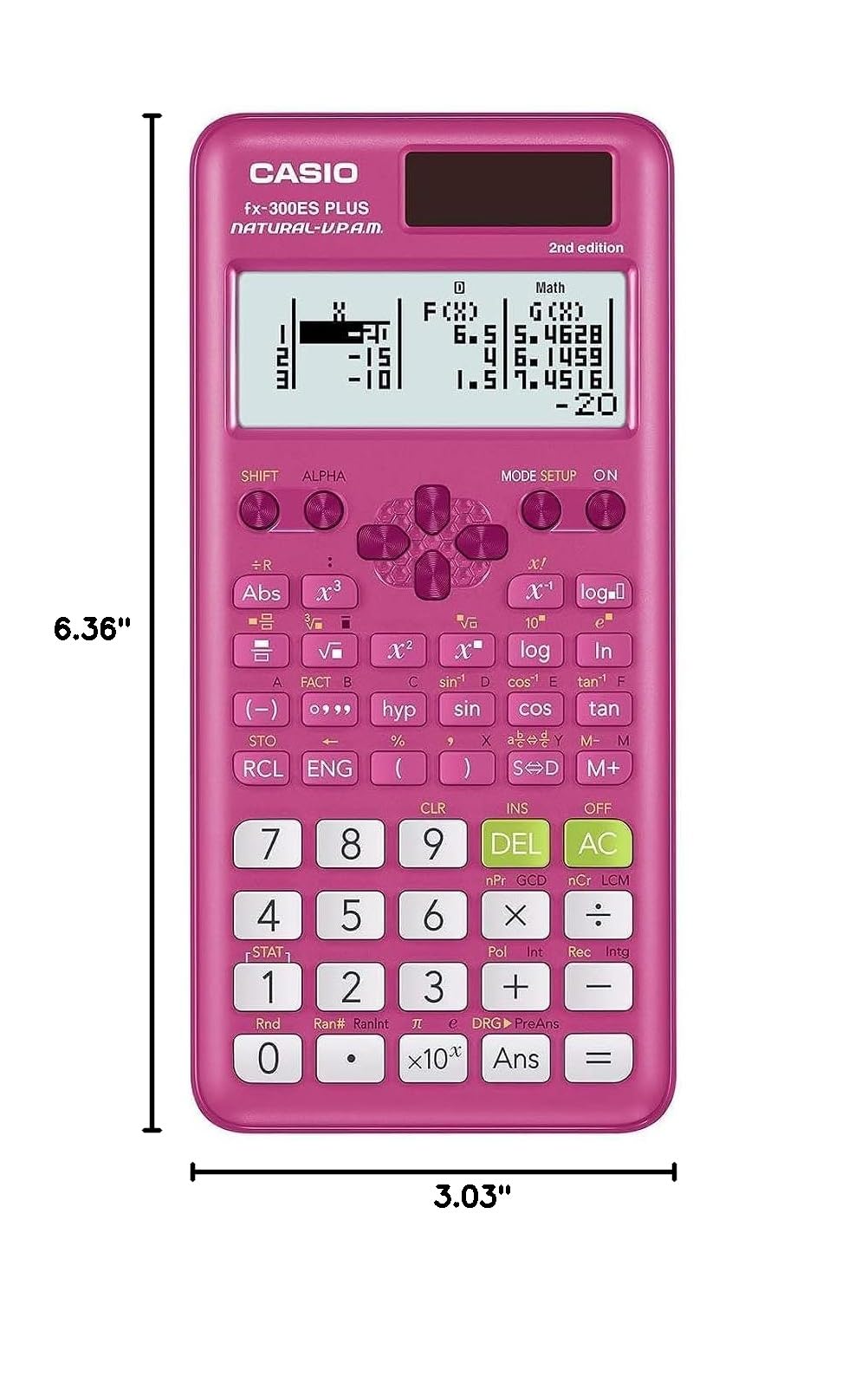 Casio fx-300ESPLS2 Pink Scientific Calculator Small