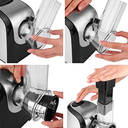 Electric Vegetable Graters Professional Salad Maker, Electric Slicer Shredder Graters for Kitchen, Gratersr/Chopper/Salad ,Electric Salad machine for Vegetables Carrot Cheese Black