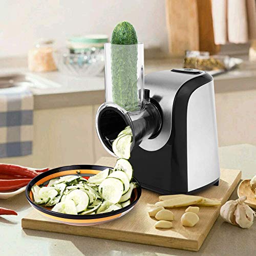 Electric Vegetable Graters Professional Salad Maker, Electric Slicer Shredder Graters for Kitchen, Gratersr/Chopper/Salad ,Electric Salad machine for Vegetables Carrot Cheese Black
