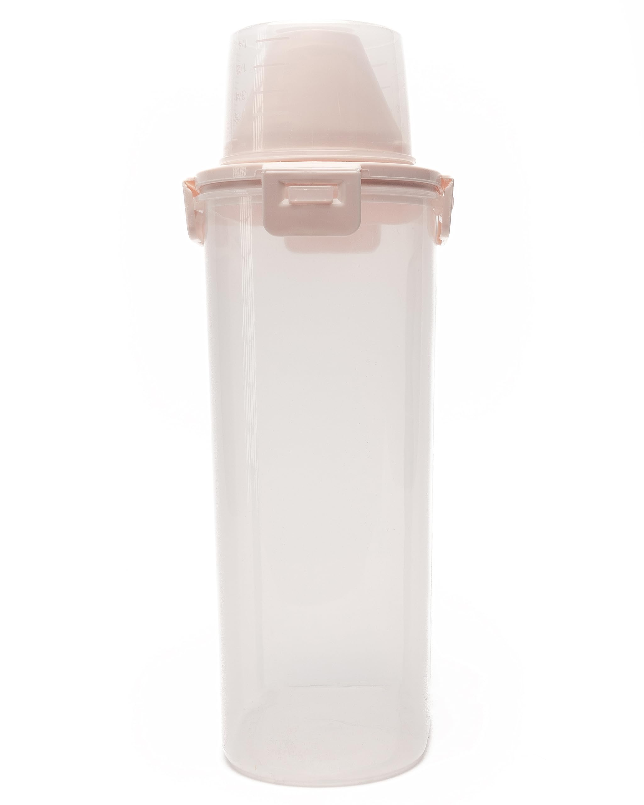 Everyday JAM Food Storage Container - Airtight Seal and Food-Grade Transparent Plastic Container - BPA Free - Measuring Cup, Pouring Spout - for Rice, Pasta, Sugar, Cereal, Snacks, Dry and Wet Goods