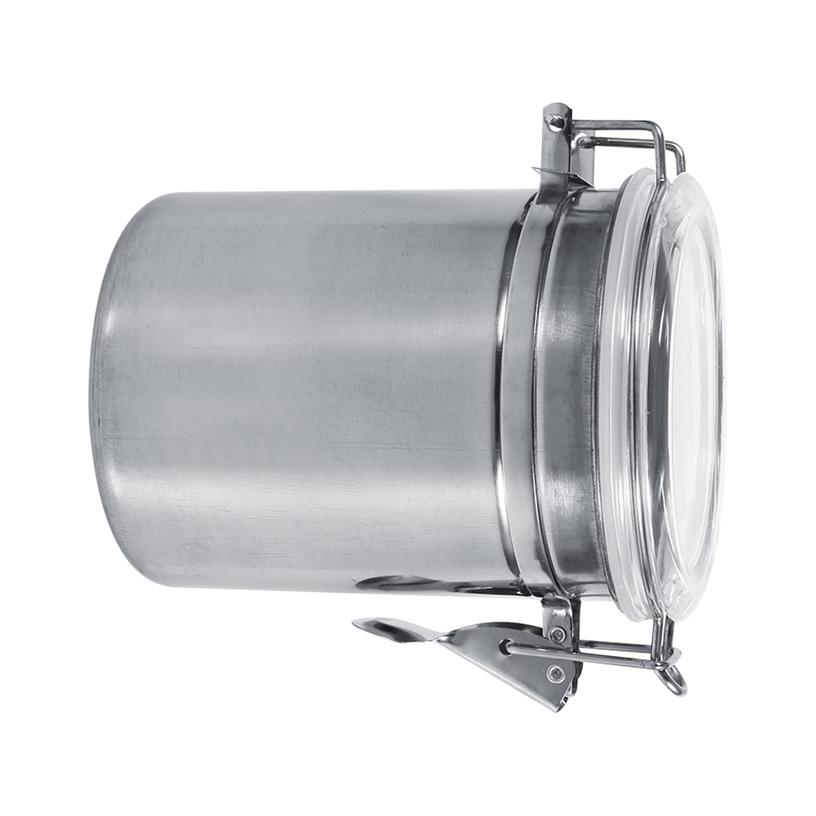 Food Containers, Container Set with Clear Arylic Lid and Locking Clamp Lid Stainless Steel Airtight Canister,Food Storage (L)