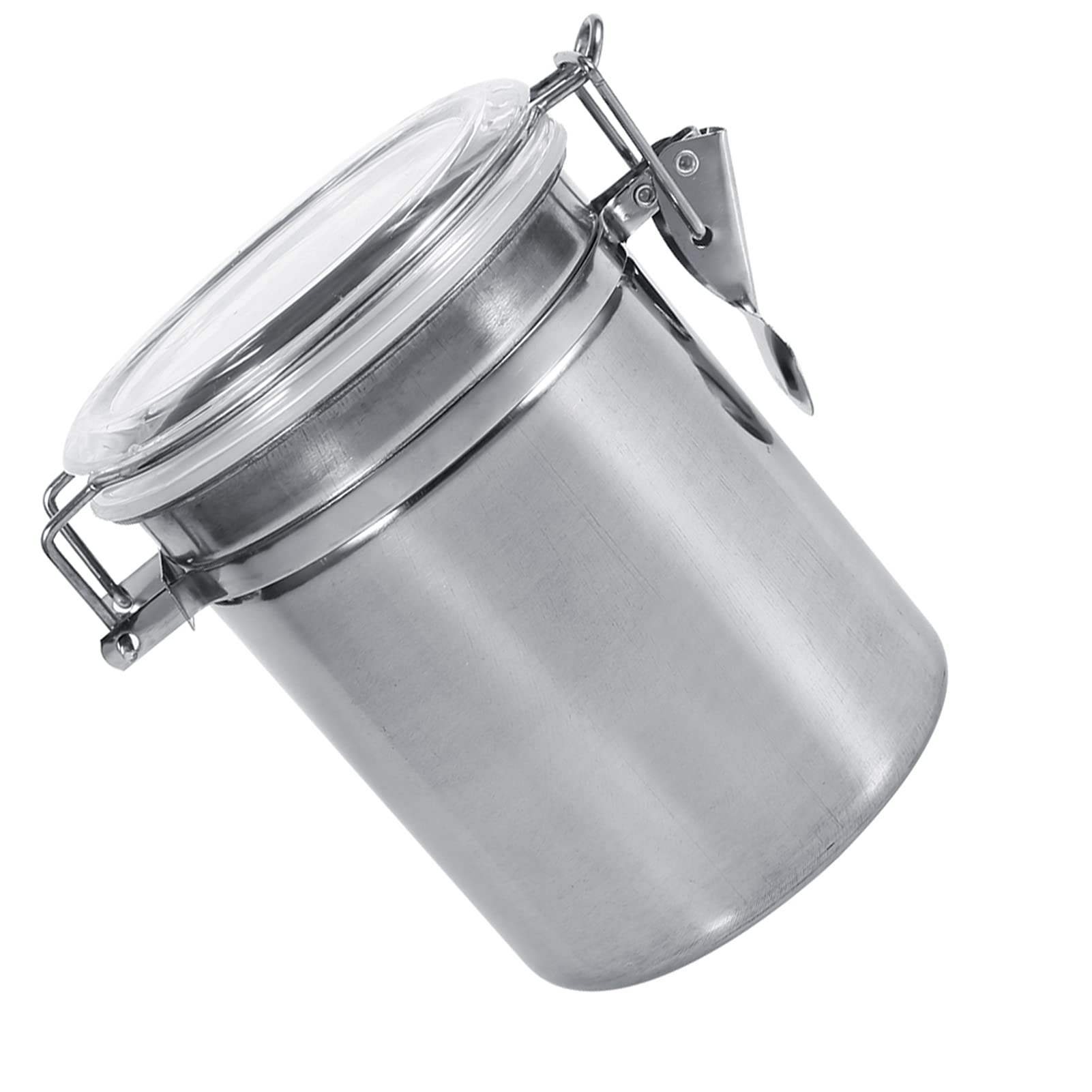 Food Containers, Container Set with Clear Arylic Lid and Locking Clamp Lid Stainless Steel Airtight Canister,Food Storage (L)