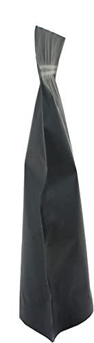 AwePackage High Barrier 5oz Foil Stand up Zipper Pouch Coffee Bag with Valve (Matte Black, 25)