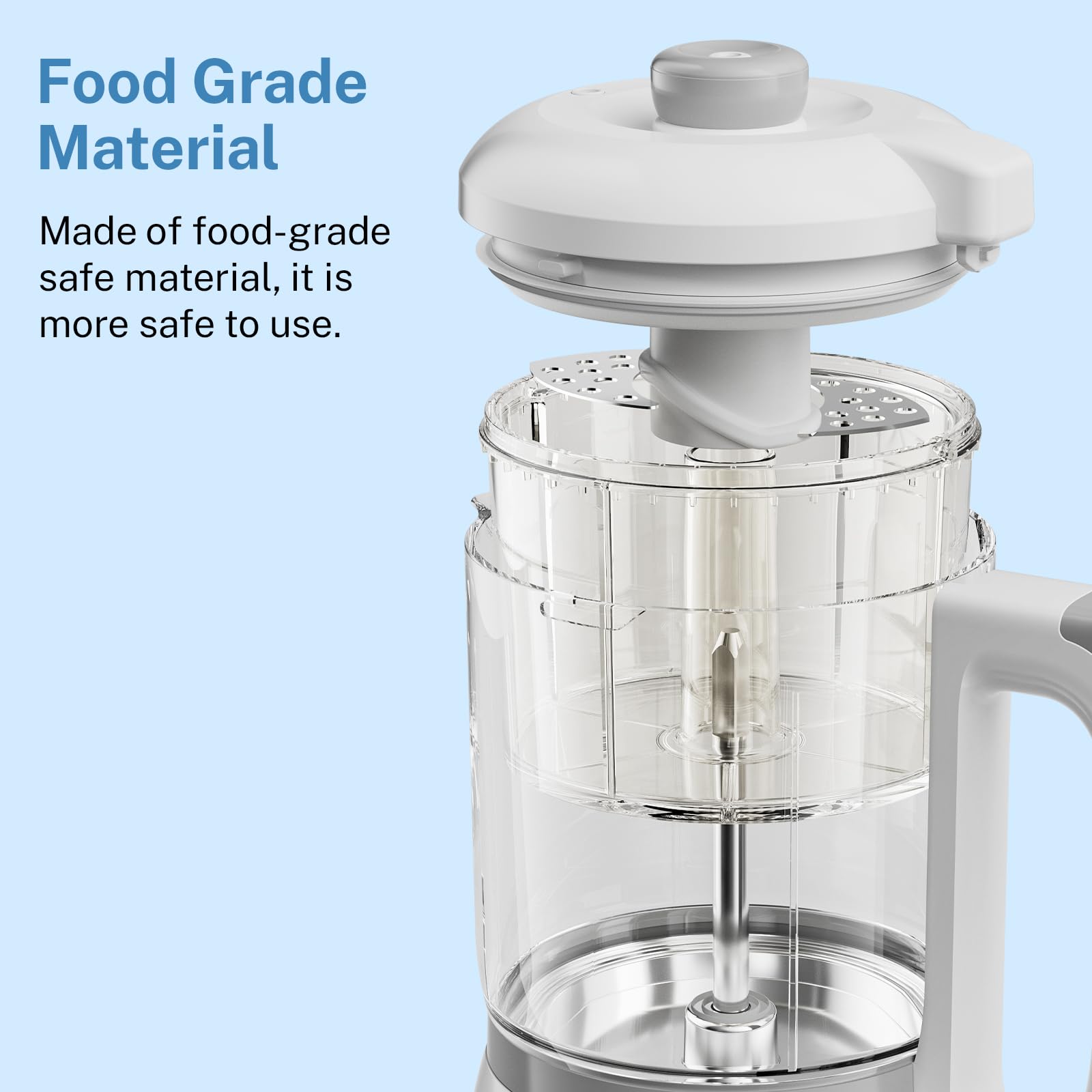 Ollygrin Baby Food Maker Steamer and Blender Baby Food Processor Puree Machine Baby Steamer Blender Food Processor One Step Baby Food Maker Chopper Grinder Auto Cooking Grinding Touch Screen White
