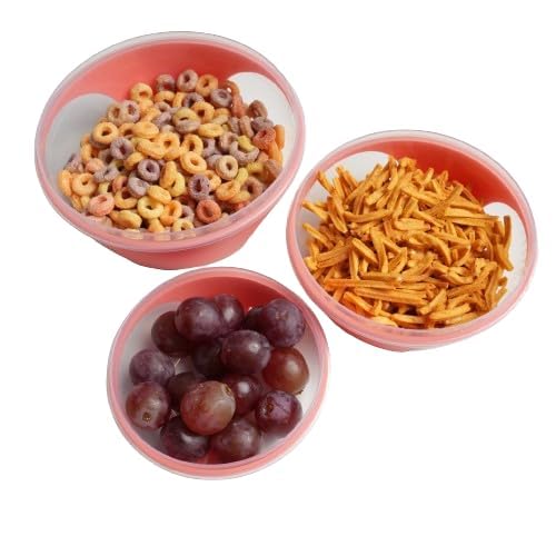 Unica Round Containers with Lids, Microwavable & Airtight, Freezer-safe Containers, BPA-free and Dishwasher Safe Meal Prep Container Set of 3, 15, 26, 39 oz, 6.9x6.9x3.01 in