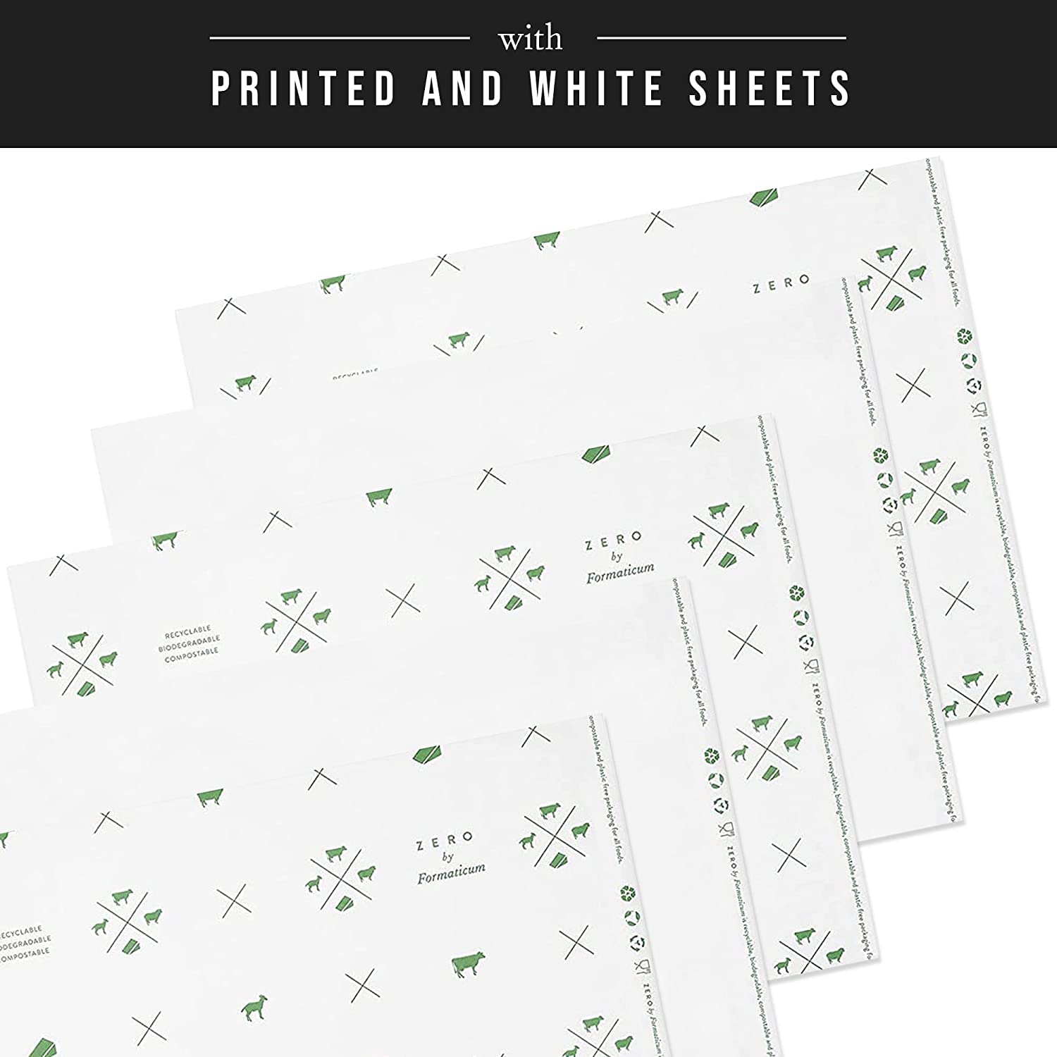 Formaticum Zero Cheese Storage Paper, Compostable, Biodegradable, and Plastic-Free Paper to Keep Cheese and Charcuterie Fresh, 9 x 13 Inches, 30 Total Sheets (2 Boxes)