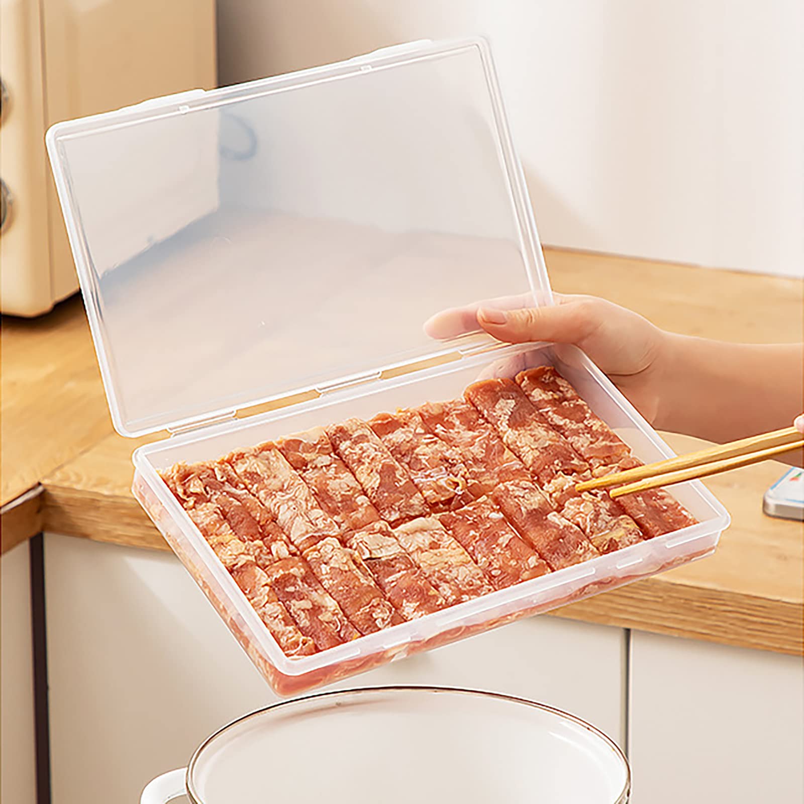 WonLiq 2 Pack-Bacon Keeper, Deli Meat Saver Cheese Cold Cuts Plastic Food Storage Containers with lids for Refrigerators