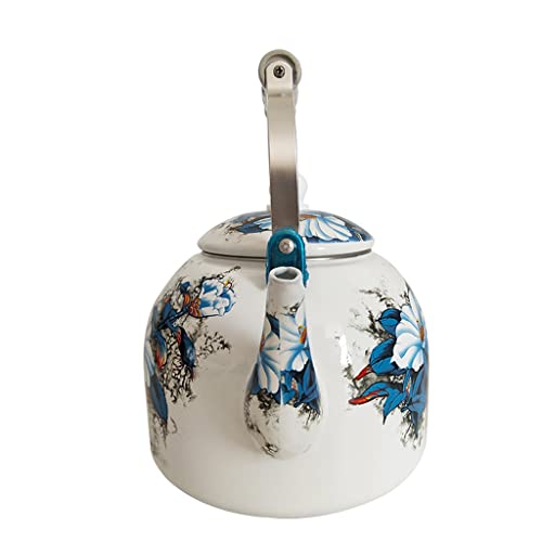 PDGJG Kettle Tea Set Wine Set Coffee Pot Induction Cooker Household Blue Flowers Cold Kettle Milk Pot