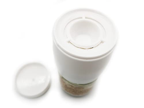 Glass Sesame Seed Grinder, Durable Sesame Mill, (Capacity: About 1oz of Sesame Seeds) Made in Japan (White)