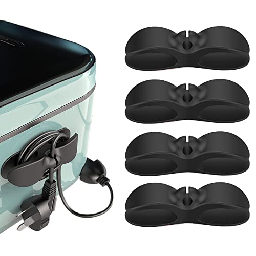 4PCS Cord Organizer for Appliances,Kitchen Appliances Cord Winder Cord Wrapper for Cable Winder,Cord Holder Cord Organizer for Appliances,Pressure Cooker,Mixer,Blender,Coffee Maker,Air Fryer(Black)