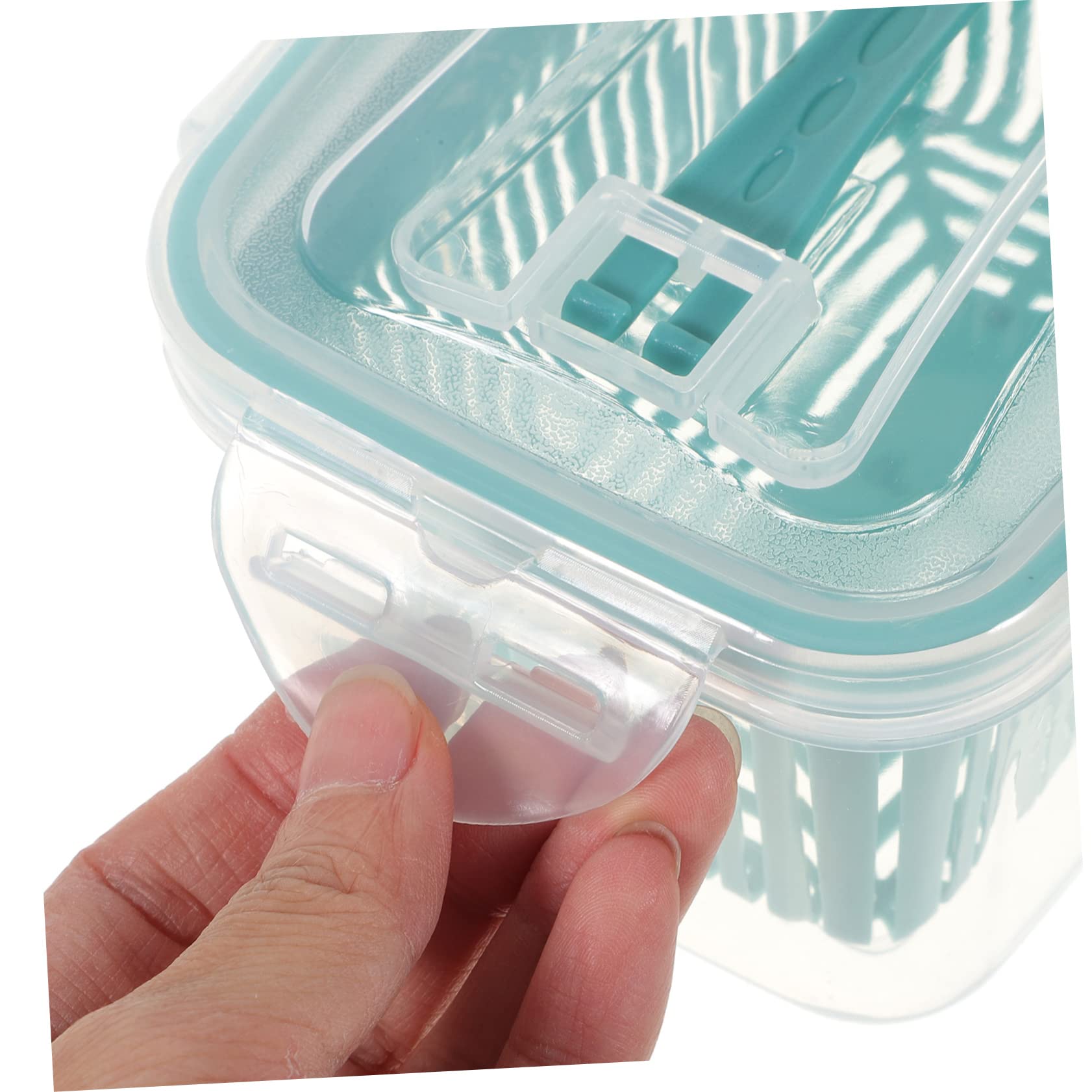 UPKOCH 2pcs Box Refrigerator Storage Box Cereal Container Food Storage Box Glass Food Containers Fruit Drain Storage Box Sink Strainer Basket Fridge Strainer Box Fresh Box Drain Fruit Box