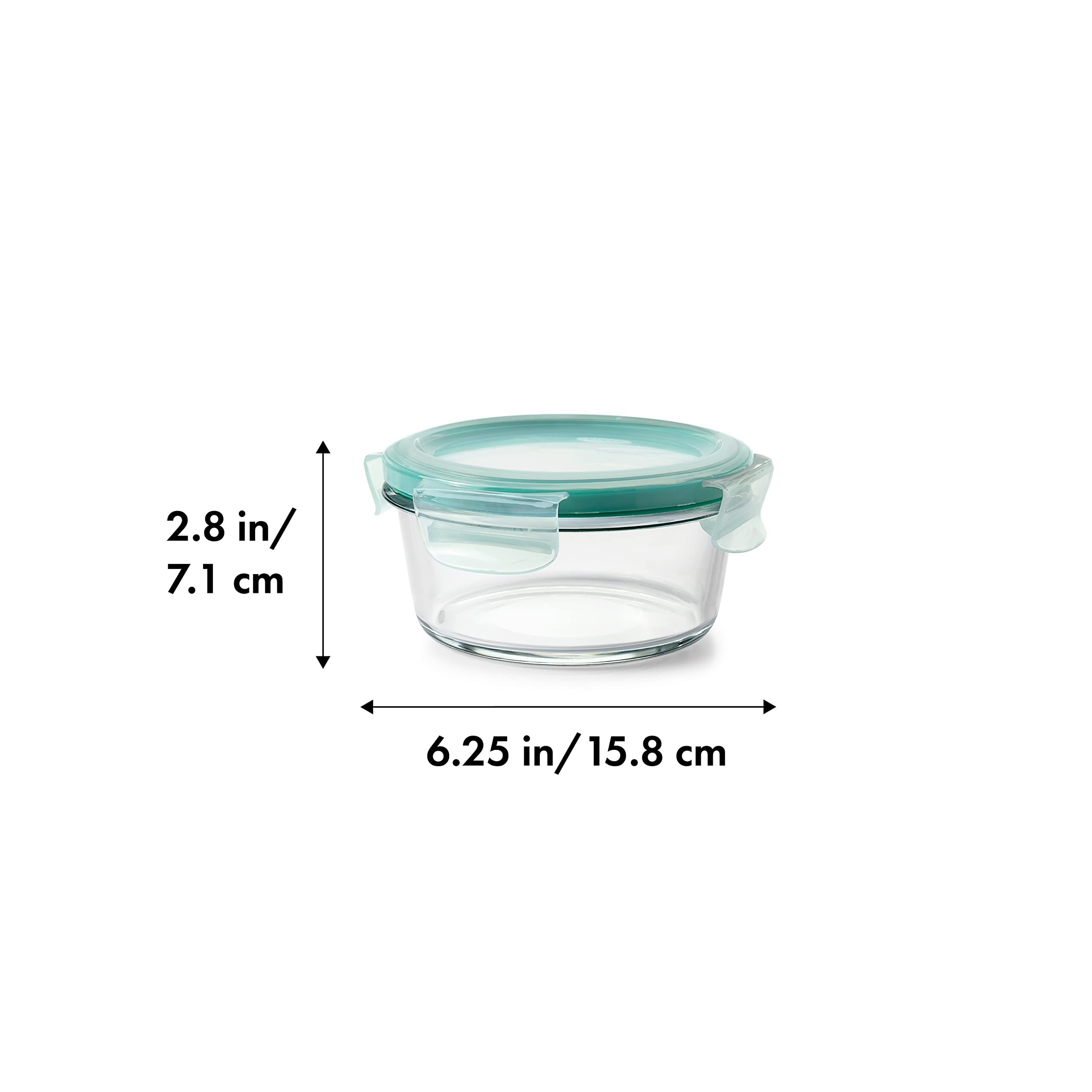 OXO Good Grips 2 Cup Smart Seal Glass Round Food Storage Container (Pack of 2)