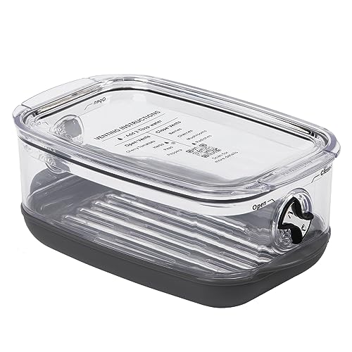 ProKeeper+ by Progressive Stackable Produce ProKeeper Storage Container with Stay-Fresh Vent System (PKS-912 (1.2 qt Berry Keeper))