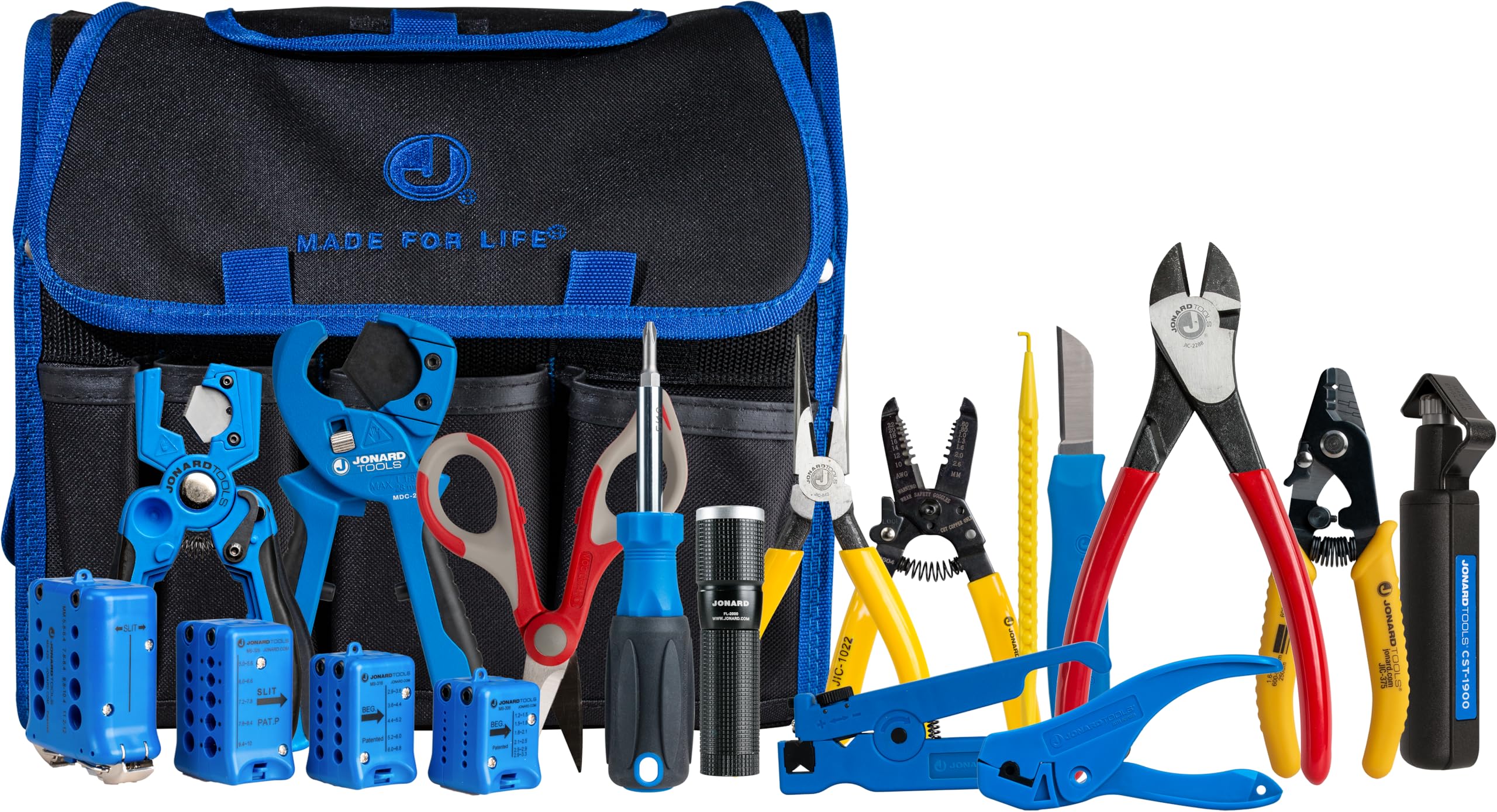 Jonard Tools TK-179 - Advanced Fiber Prep Kit for Slitting, Ringing, Cutting, and Stripping Fiber Optic Cables