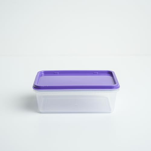 Unica Food Storage Container, with Airtight Lid, Nestable Rectangle Meal Prep Container, BPA-Free, Microwave, and Freezer Safe, Set of 4, 28 oz, 5.56x5.56x3.13 in