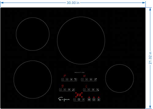 Empava 30” Induction Cooktop Electric Stove Black Vitro Ceramic Smooth Surface Glass EMPV-IDC30