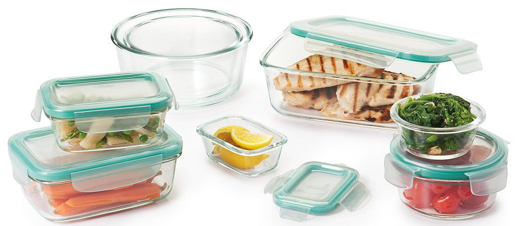 OXO Good Grips 2 Cup Smart Seal Glass Round Food Storage Container (Pack of 2)