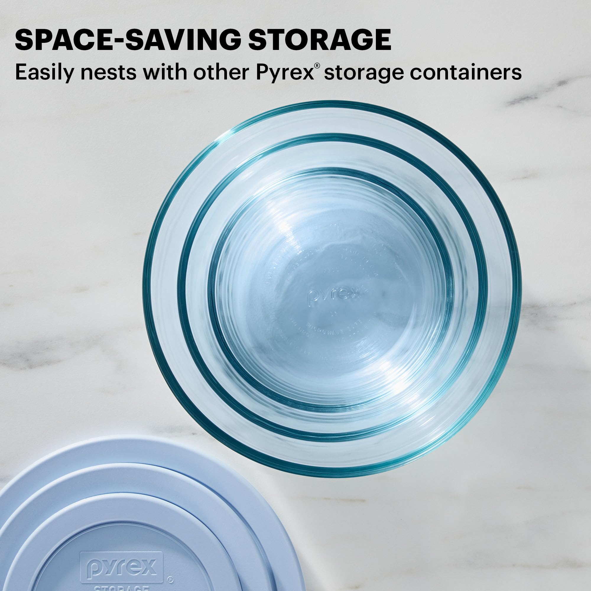 Pyrex Colors (6-Pack, Full Set) Tinted Glass Food Storage Container Set, Snug Fit Non-Toxic Plastic BPA-Free Lids, Freezer Dishwasher Microwave Safe, 3 Cup, 6 Cup & 11