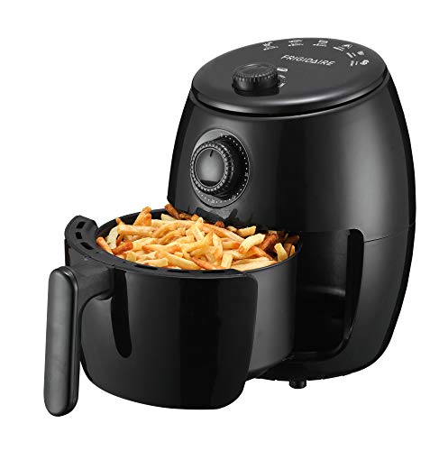 FRIGIDAIRE EAF180-BLACK, 1.8 Qt Air Fryer-Oil-Free Healthy Cooking-Digital Controls-Removable, Dishwasher-Safe Pan and Tray, 1.8qt, Black