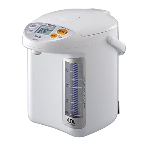 Zojirushi CD-LFC40 Micom Water Boiler and Warmer (135 oz, White) with 4 Packs of Descaling Agent Bundle (2 Items)