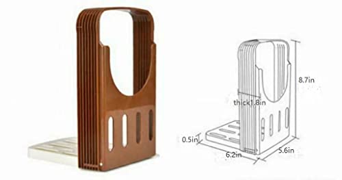 Bread Slicer,Bread Slicer for Homemade,Bread Loaf Cutter Machine - Foldable Adjustable Brown Plastic Bread Machine,Kitchen Fittings be used for Sandwich Cutter toast Bagel Slicer
