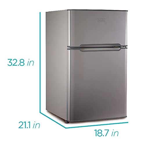 BLACK+DECKER BCRDK32V 2 Door Separate True Freezer (VCM) Mini Fridge