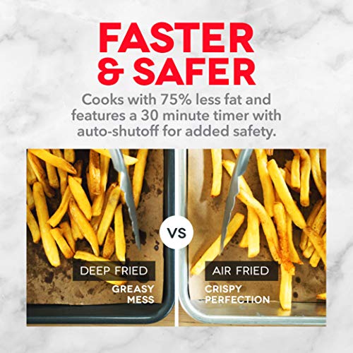 Dash DMAF360GBBK02 Aircrisp® Pro Digital Air Fryer + Oven Cooker with Digital Display + 8 Presets, Temperature Control, Non Stick Fry Basket, Recipe Guide + Auto Shut Off Feature, 3qt, Black