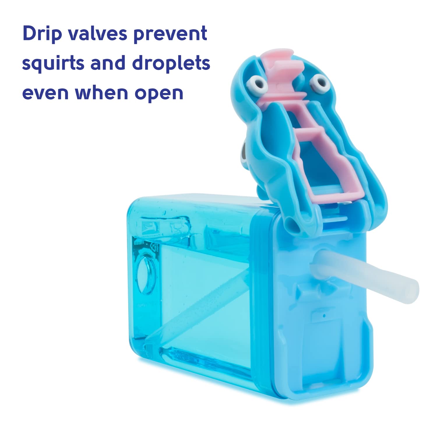 Precidio New Drink in the Box FunTops Eco-Friendly Reusable Drink Container Design, 8oz (Hippo)
