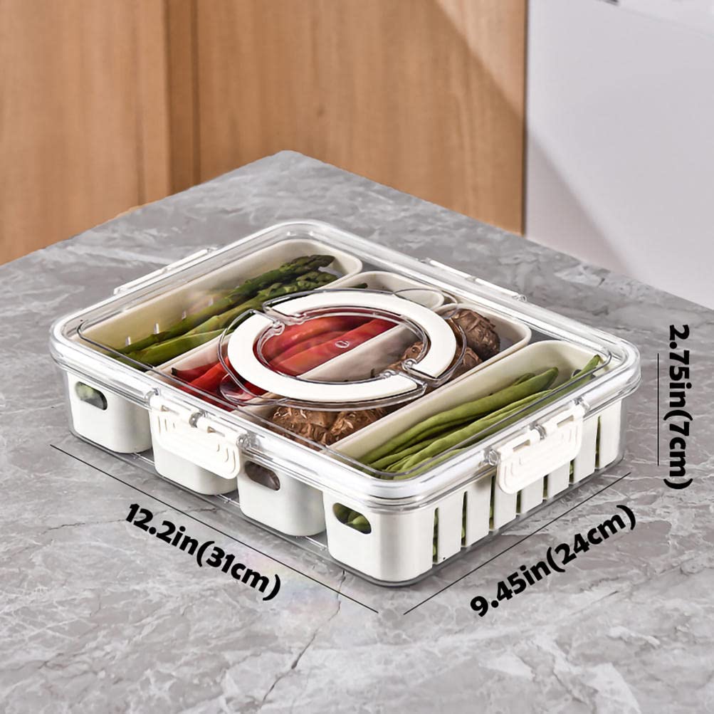 RUDINO,Fridge Organizer,Fridge Storage,Fridge Organizers And Storage Clear,Fridge Organization,Fridge Storage Containers,Stackable With Lid For Fruit,Refrigerator Tissue,Vegetables,Food And Beverages.