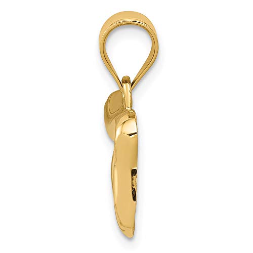 14k Yellow Gold Solid Chai Charm Pendant