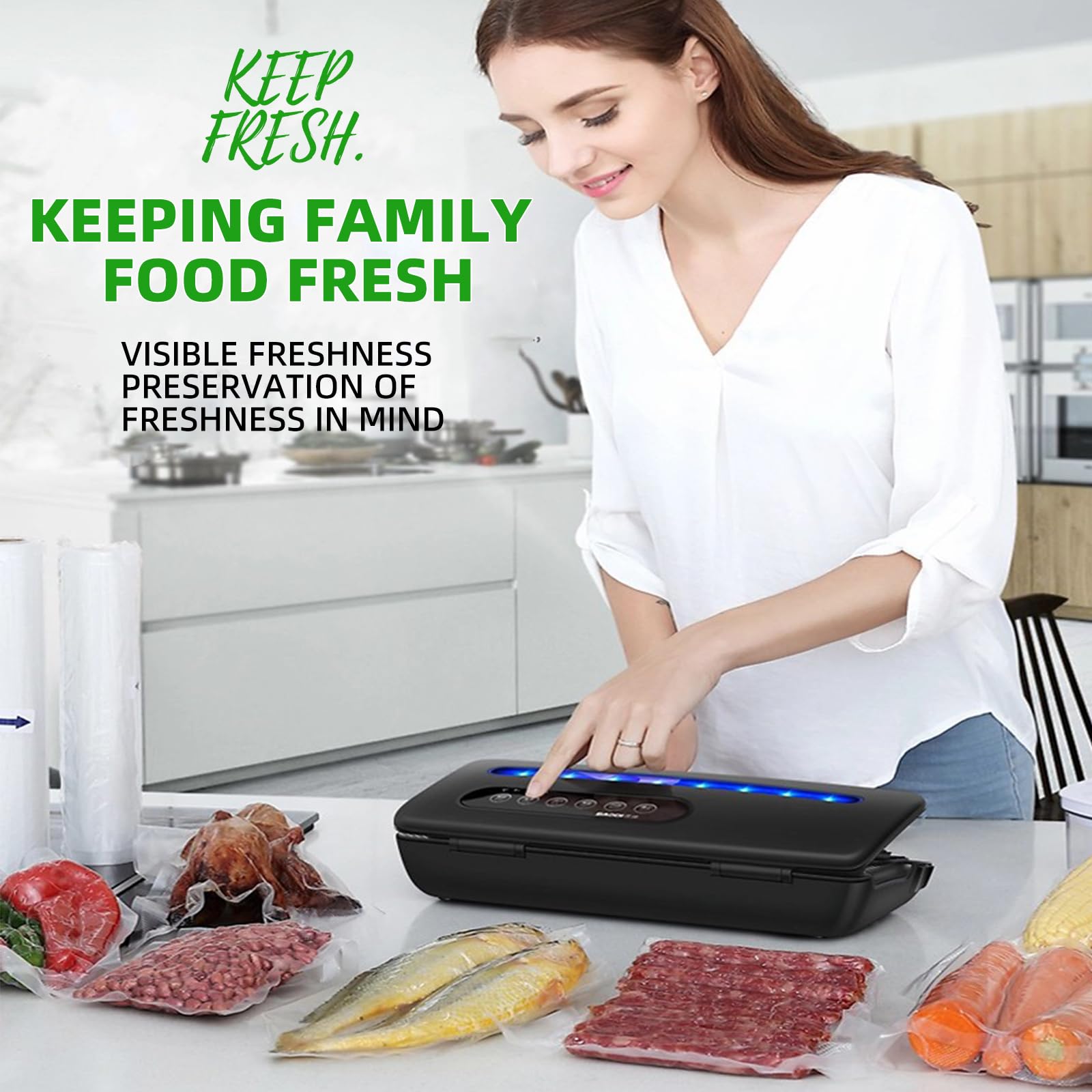 Conilly Vacuum Sealer Bags,100 Quart Size 8" X 12" Commercial Grade Sealer Bag, Bpa Free, Heavy Duty, Puncture Prevention, Great for Food Storage, Meal Prep or Sous Vide Cooking