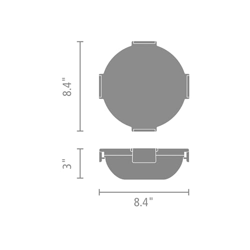 Brabantia Make & Take Salad Bowl with Removable Tray for Toppings & Dressings (Dark Gray) 100% Leakproof, Microwave & Freezer Safe Meal Prep Container