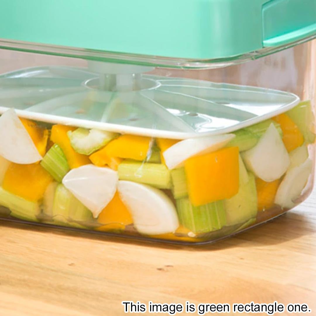 Instant Pickle Maker Vegetable Press Tsukemono Container Round Made in Japan BPA Free (Blue 0.8L)