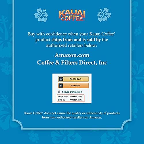 Kauai Hawaiian Ground Coffee, Coconut Caramel Crunch Flavor (10 Ounces) - 10% Hawaiian Coffee from Hawaii's Largest Coffee Grower - Bold, Rich Blend