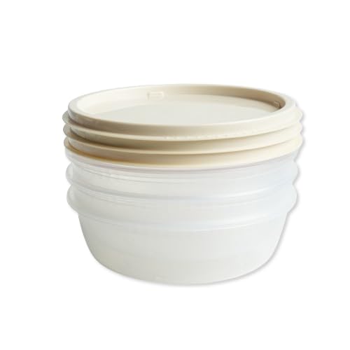 Unica Round Food Container, BPA-free Microwave Bowls with Lids, Airtight Container, Stackable Mixing Bowl Set, Freezer & Dishwasher Safe, Set of 3, 26 oz, 6.9x6.9x3.01 in