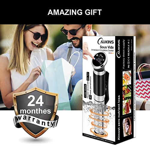 CAUKINS Sous Vide Machine Precision Cooker:Sous Vide Cooker 1100 Watts Immersion Sous Vide Low Temperature Cooker Immersion Circulator for Sous Vide