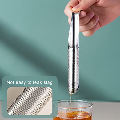 4 Pack Tea Infusers Tea Filter and 2 Brush, Stainless Steel Tea Infuser Stick Pipe Tfor Loose Tea Leaf Coffee, Seasonings and Spices,Fine Mesh Ball for Loose Tea Leaf Pincer Tea Ball Tea Filter