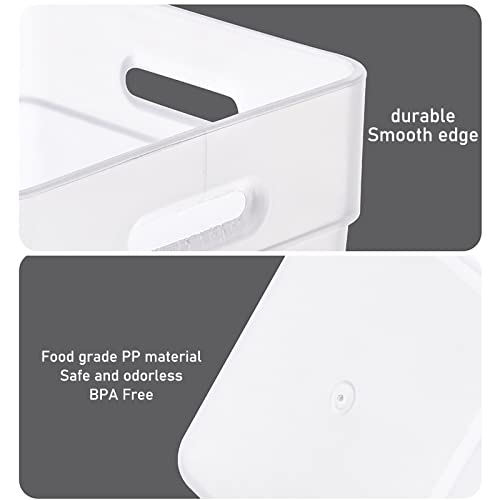 WonLiq 3 Pack - Refrigerator Organizer Container, Fridge Side Door Small Objects Storage Container, Kitchen Household Sundries Storage Box (Large size)